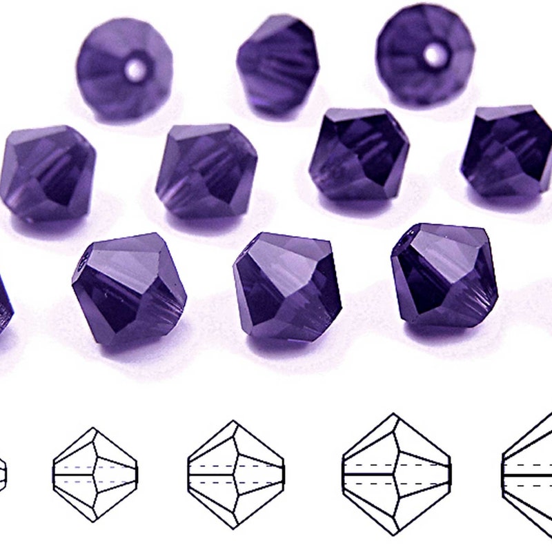 Purple Bicone - Etsy