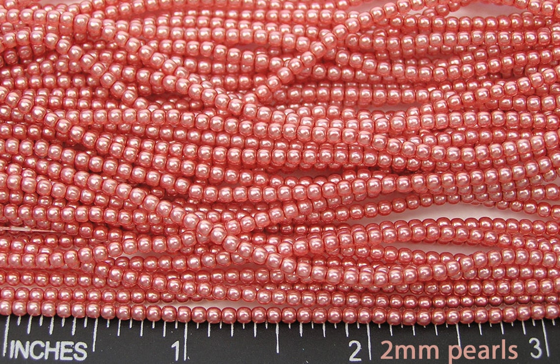 Rose Pink Pearl Czech Round Glass Imitation Pearls in 2mm 3mm 4mm 6mm ...