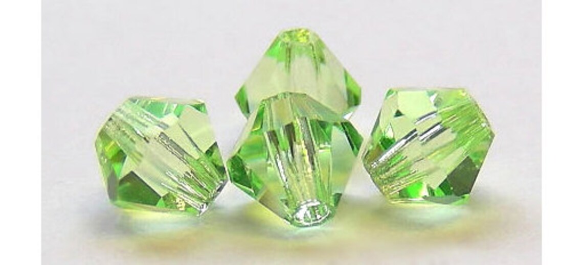 Chrysolite Traditional Czech Glass MC Bicone Beads Rondell Diamond ...
