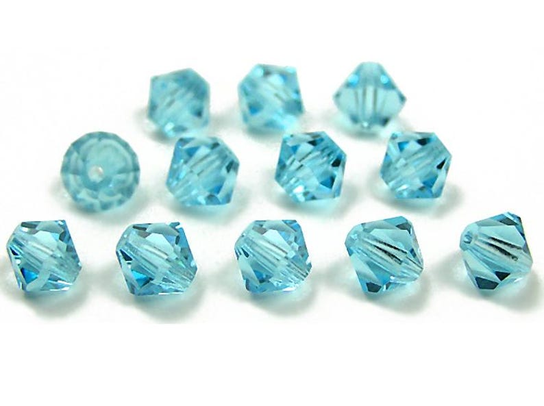 Aqua Bohemica Traditional Czech Glass MC Bicone Beads Rondell Diamond ...