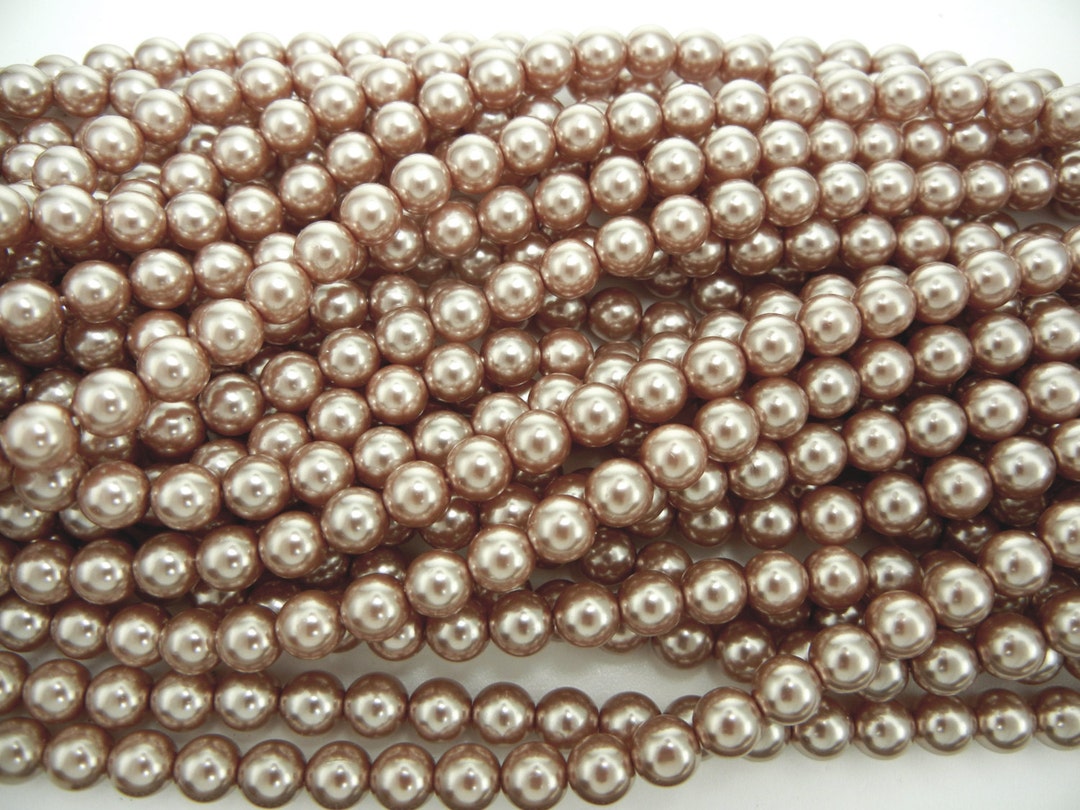 Light Brown Pearl Czech Round Glass Imitation Pearls in 2mm - Etsy