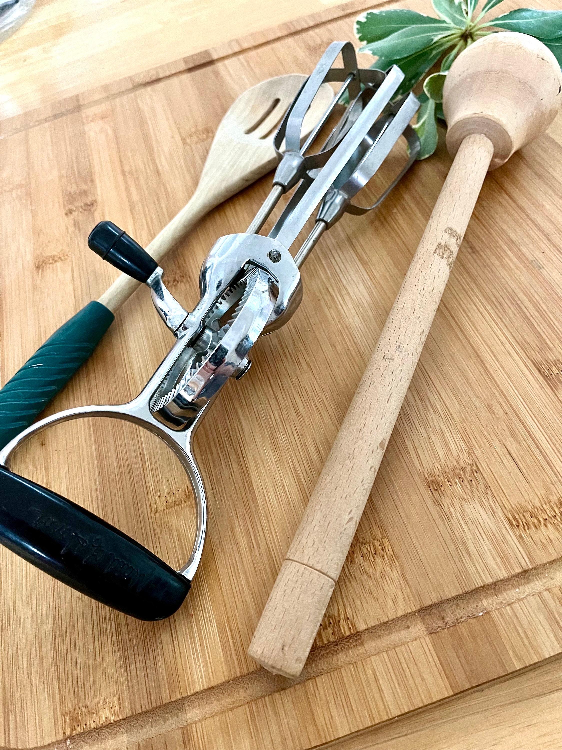 Retro Kitchen Tools Maid of Honor Hand Mixer and Wooden Pieces. - Etsy