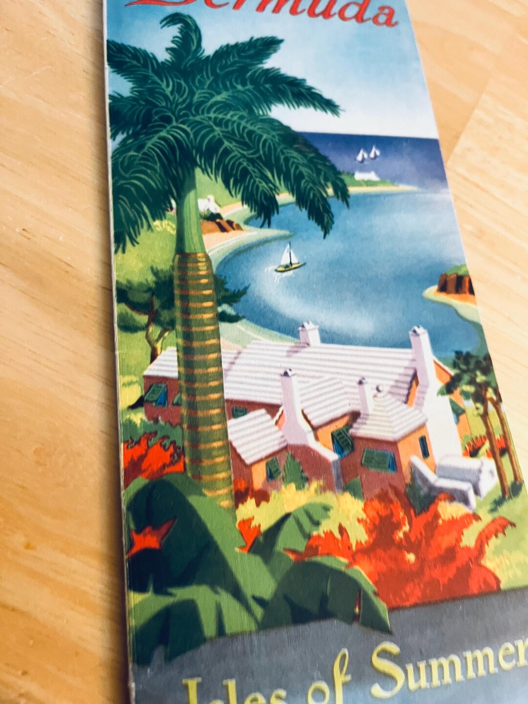 Two Travel Brochures Vintage Bermuda/ Large Colorful Bifold, Elbow ...