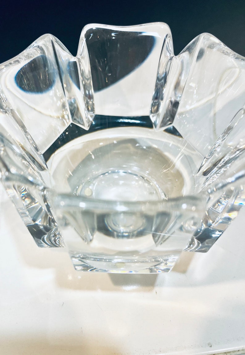 Orrefors Swedish Crystal Glass Receptacle by Lars Hellston 1960 - Etsy