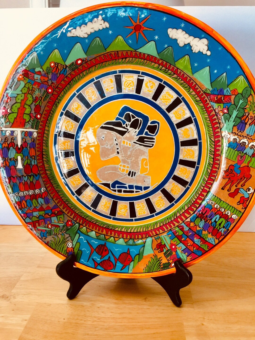 SPECIAL PRICE on Mayan Aztec Plaque Pottery Ancient Art - Etsy