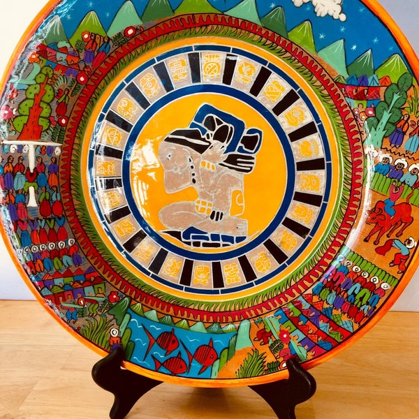 Aztec Plaque Pottery - Etsy