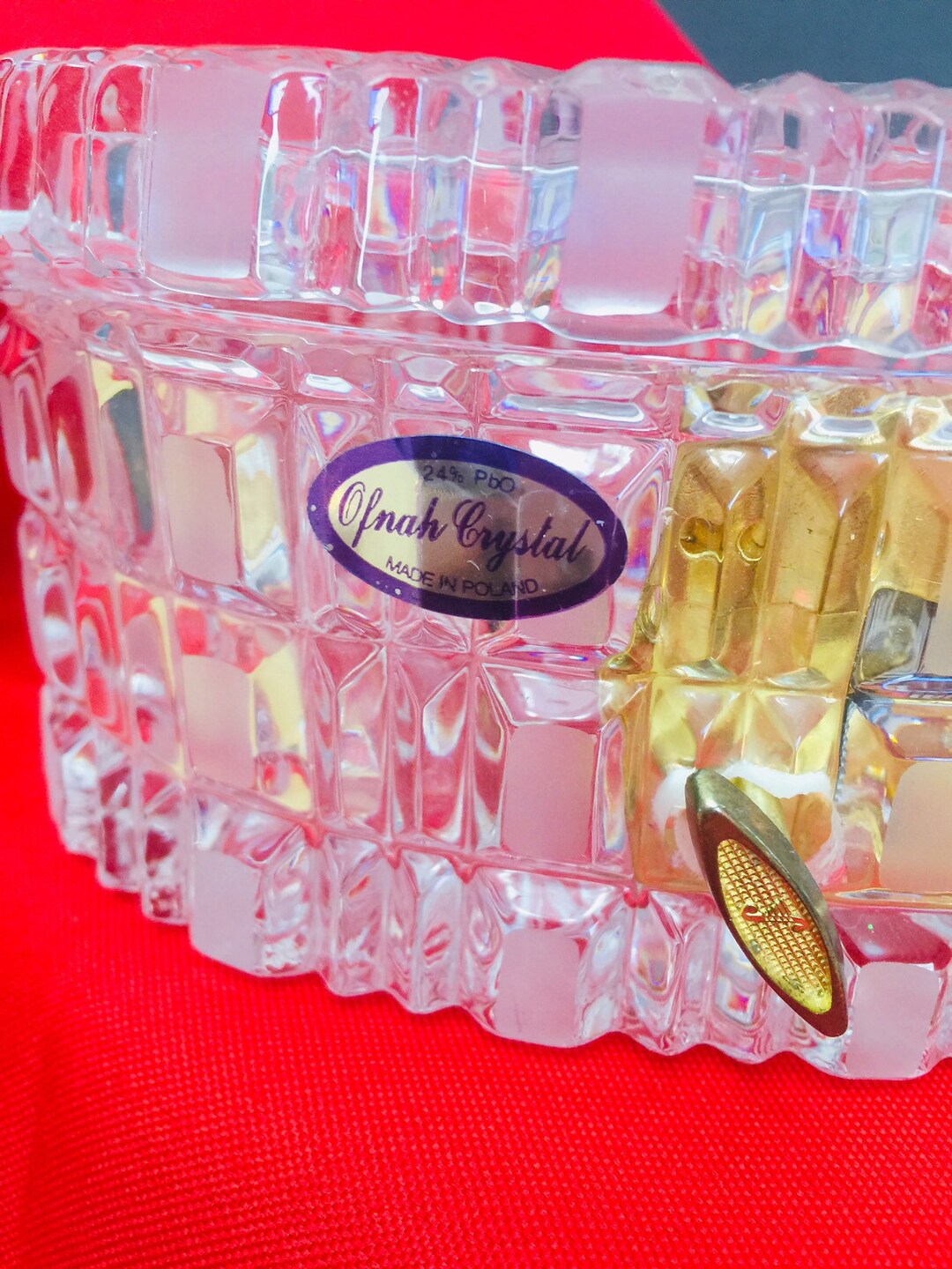Valentines Ofnah Music Box Polish Crystal, NOS 24% Lead Crystal - Etsy