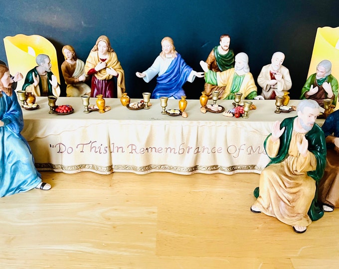 The Last Supper Figurine Set by Hawthorne Village 23 Pieces Hand ...