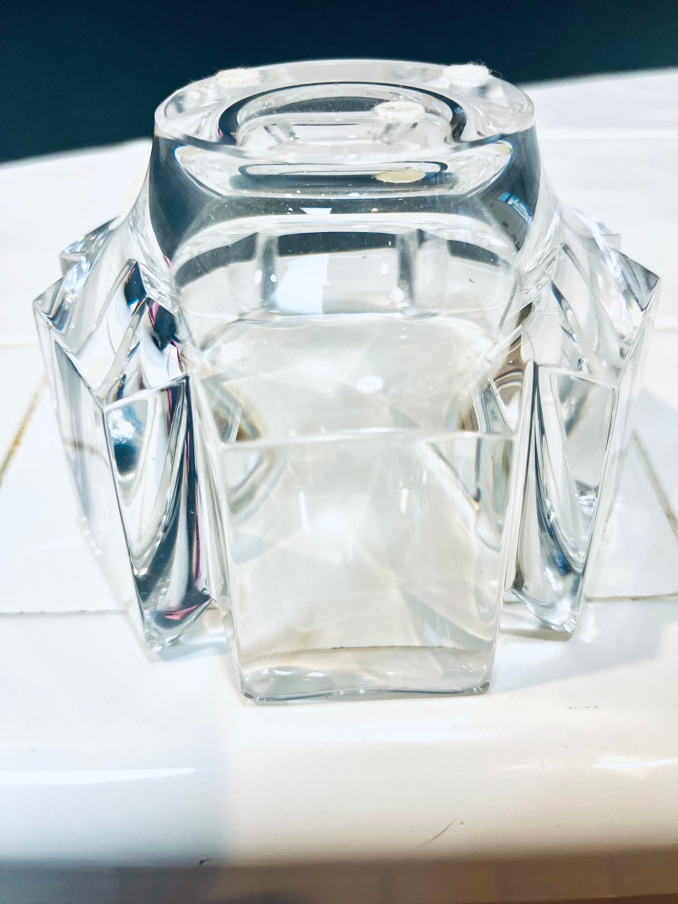 Orrefors Swedish Crystal Glass Receptacle by Lars Hellston 1960 - Etsy