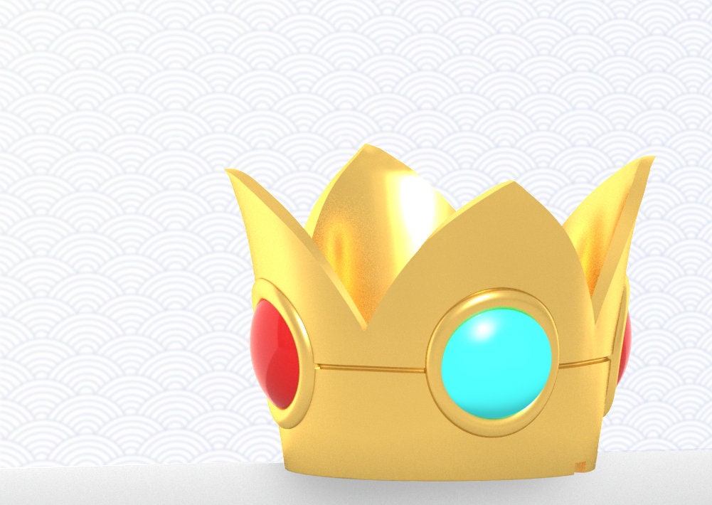 Cosplay accessory Princess Peach crown 3D Print STL File | Etsy