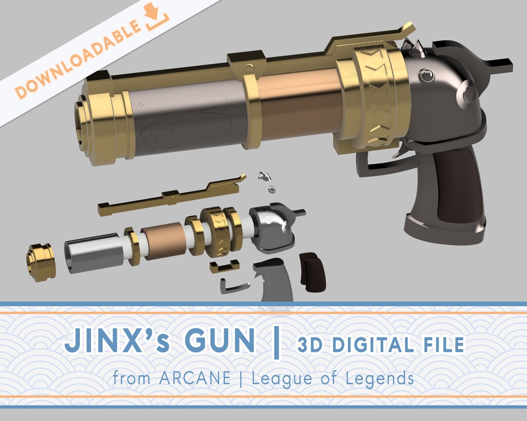 JINX Pistol 3D FILE | Cosplay Accessory for Arcane League of Legends - Etsy