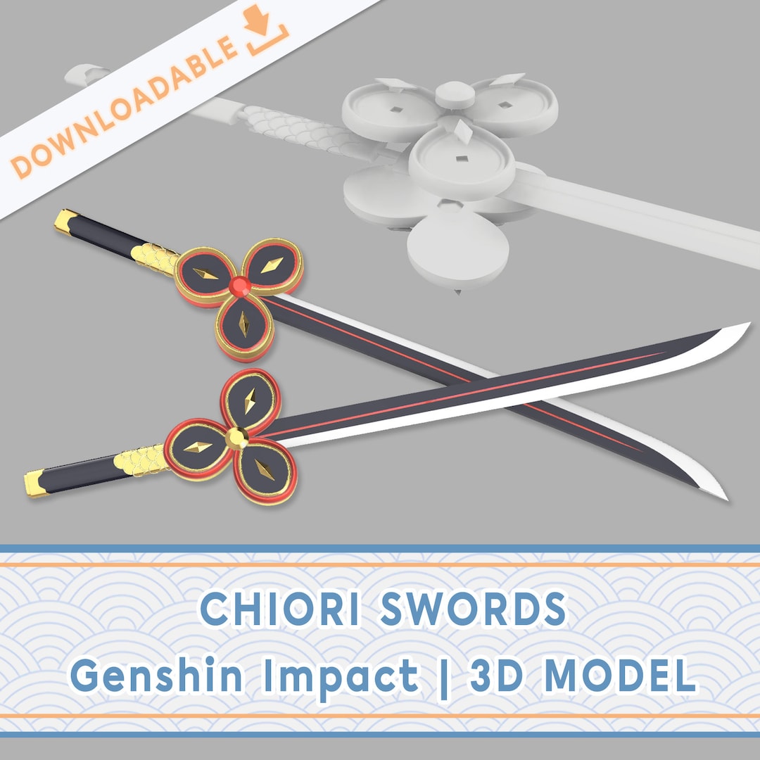Genshin Impact Chiori's Swords 3D Model File - Etsy UK