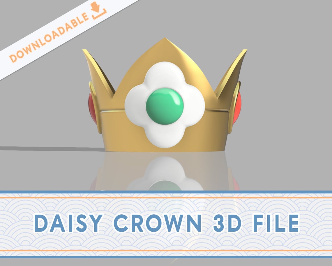 Cosplay Accessory Princess Daisy Crown 3D File - Etsy