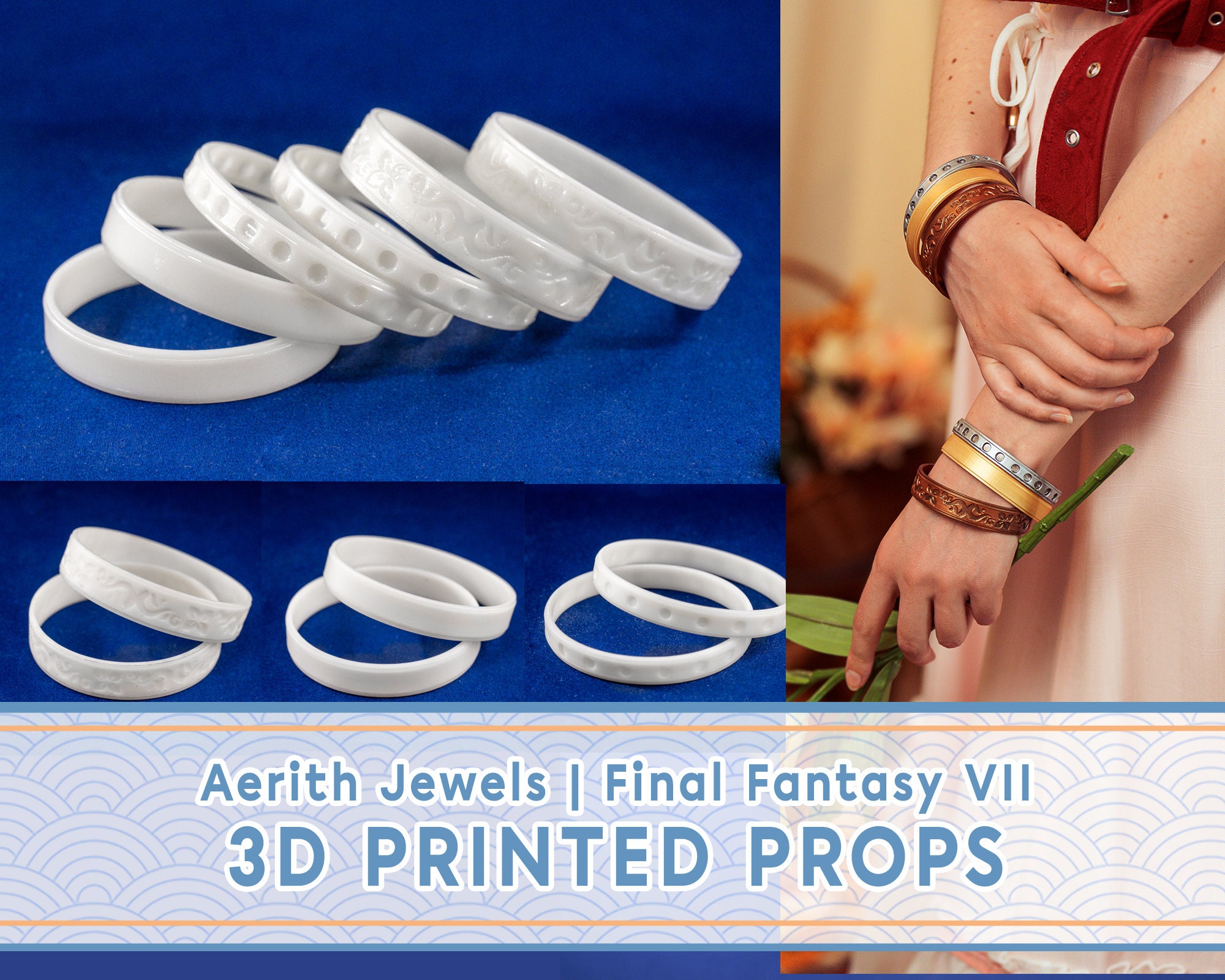 Cosplay Prop - Aerith Gainsborough - Bracelets - Final Fantasy VII - Etsy