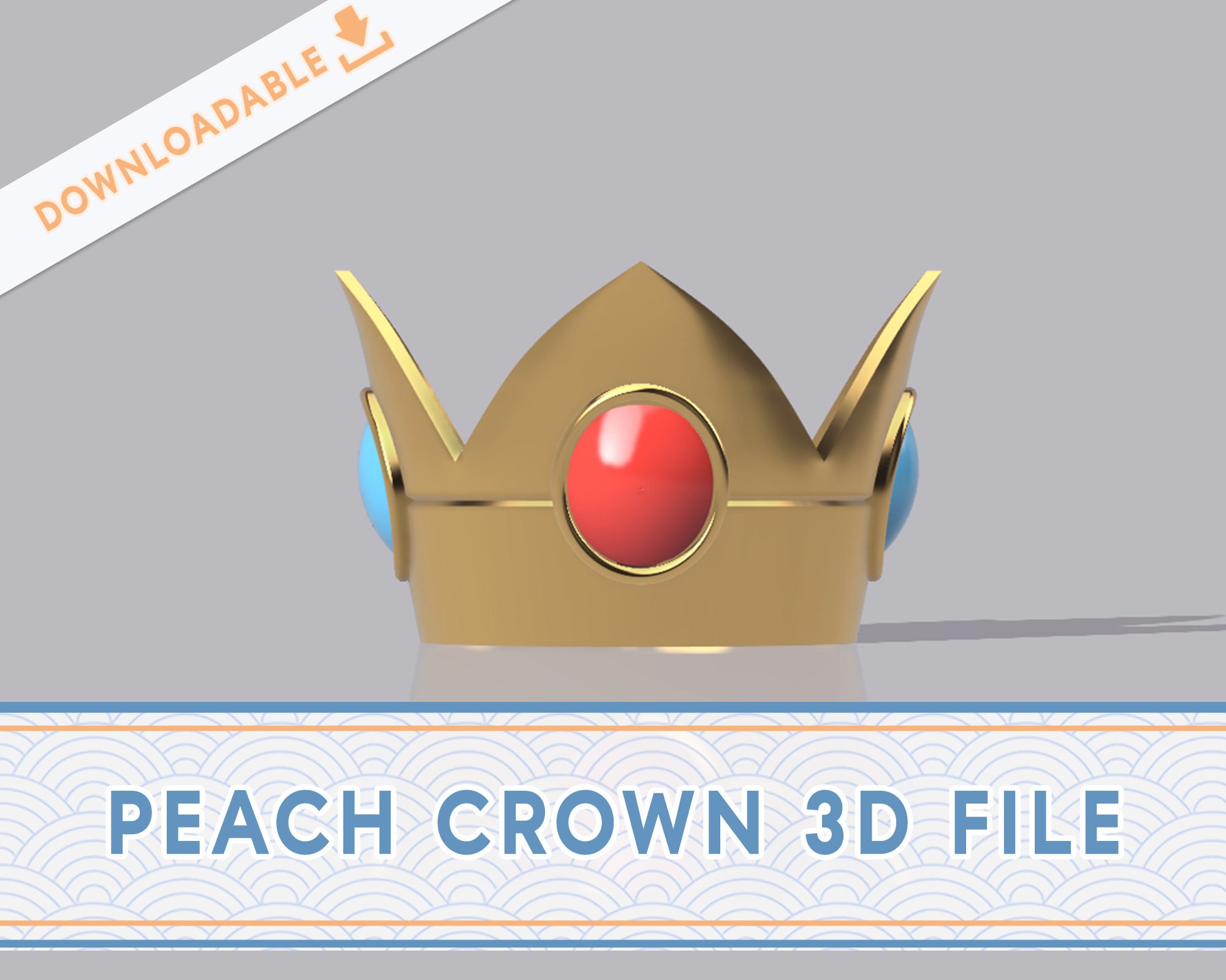 Cosplay Accessory - Princess Peach Crown 3D File - Etsy