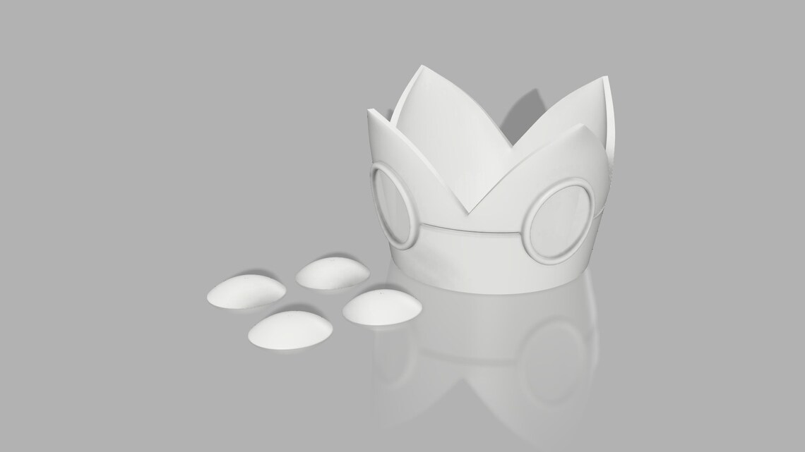 Cosplay Accessory Princess Peach Crown 3D Print STL File - Etsy