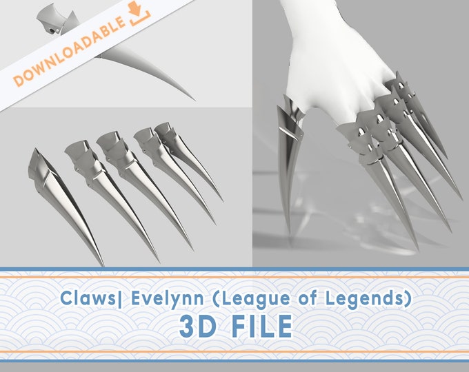 DIY KDA Evelynn Claws Pattern A4 Digital Download - Etsy Canada