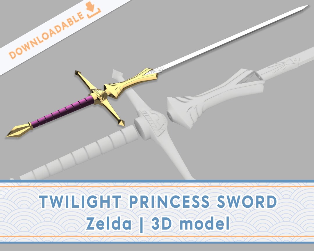 TWILIGHT PRINCESS SWORD 3D Model - Etsy
