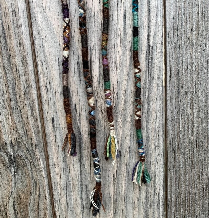 Hair Wrap Extensions Yarn Braid in Clip in festival Hair - Etsy