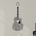 Quality Musical Guitar Shaped Text Vinyl Matte Wall Art Decal. - Etsy