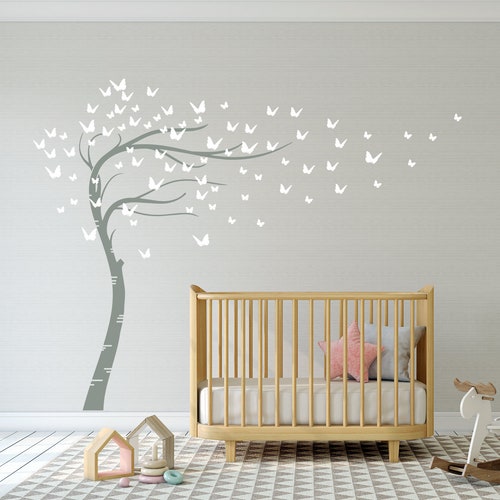 Large Beautiful Sweeping Butterfly Tree. Quality Vinyl Matte | Etsy