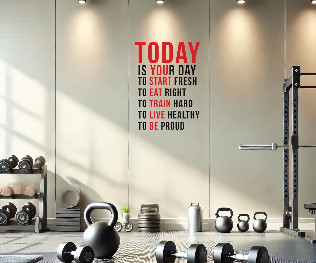 Inspiring Fitness Wall Decal Sticker Quote for Gyms ,clubs & Home ...