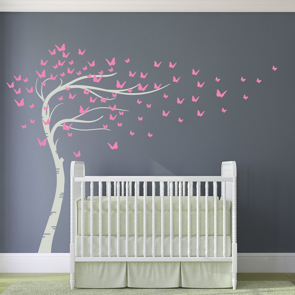 Large Beautiful Sweeping Butterfly Tree. Quality Vinyl Matte - Etsy