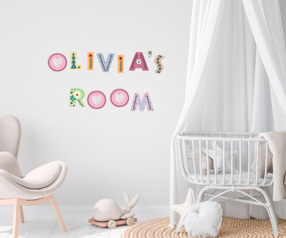 Personalised Letter Wall Art Decal Stickers. Name Words or - Etsy