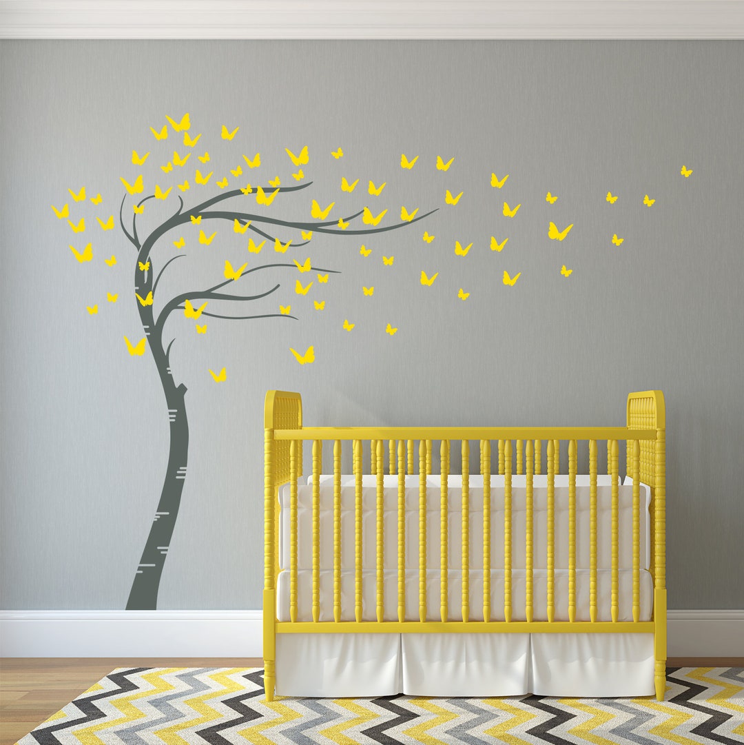 Large Beautiful Sweeping Butterfly Tree. Quality Vinyl Matte - Etsy