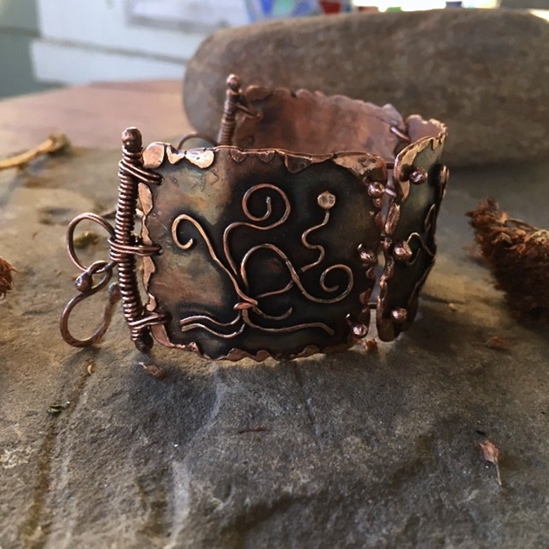 Wildflowers Handcrafted Artisan Eco Friendly Copper Wrist | Etsy