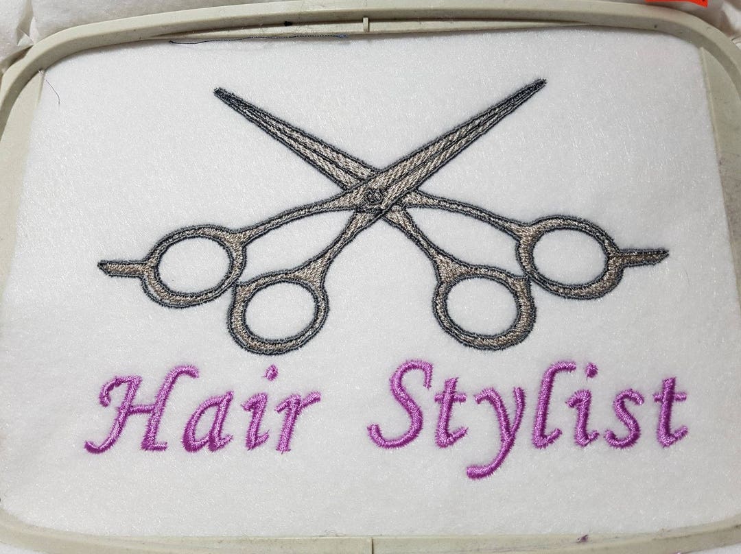Hair Stylist Embroidery Design - Etsy