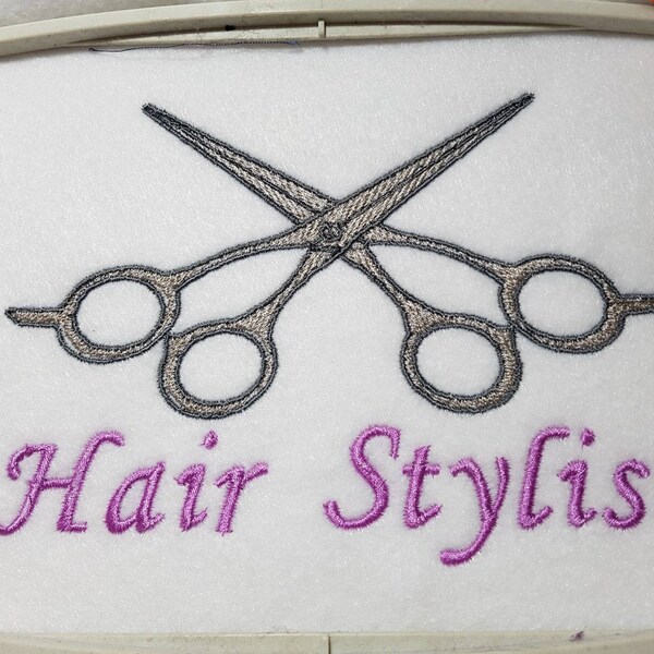 Hair Stylist Embroidery Design - Etsy