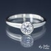Unique Floral Engagement Ring Nature Vintage Inspired Engagement Ring Solitaire Sculpted Foliage ...