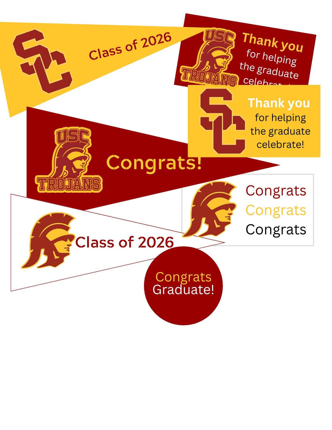 USC Graduation Party Decorations: Class of 2026 (printable) - Etsy