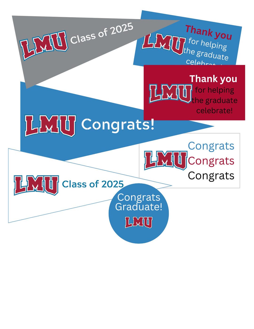 Graduation Party Decorations Class of 2025 Loyola Marymount LMU ...
