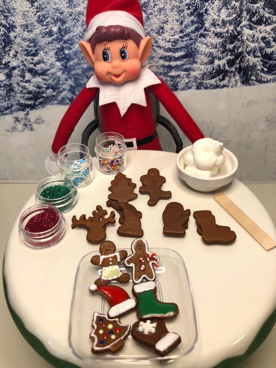 Kids Frost Your Own Faux Cookies for Dolls or Elves Frosting Kit for 10-15” Dolls Elf on the ...