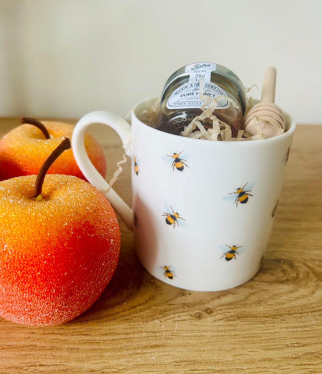 Bee Patterned Mug| Fine China Bee Mug| Shana Tova| Rosh Hashana Mug and ...
