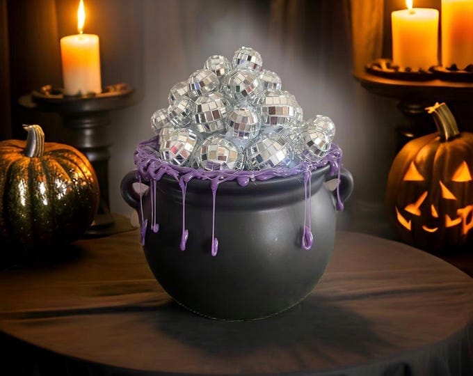 Spooky Disco Ball Witches Halloween Groovy Cauldron - Etsy