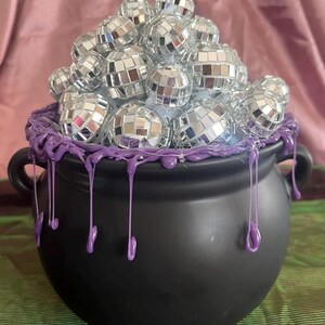 Spooky Disco Ball Witches Halloween Groovy Cauldron - Etsy