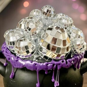 Spooky Disco Ball Witches Halloween Groovy Cauldron - Etsy