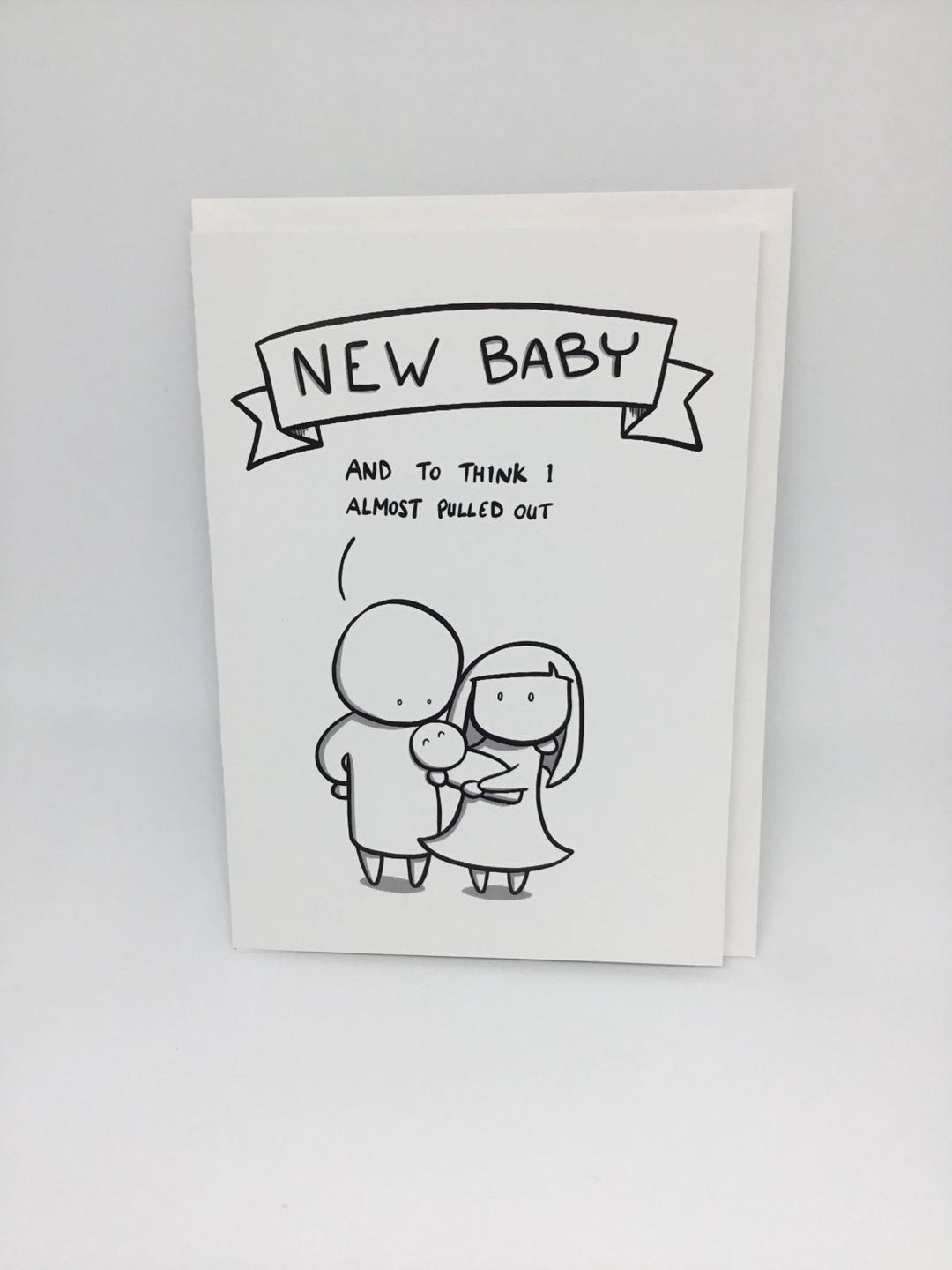 New Baby Card - I Almost Pulled Out - Etsy