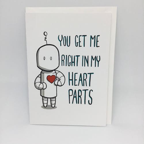 Romantic Card Robot Love - Etsy