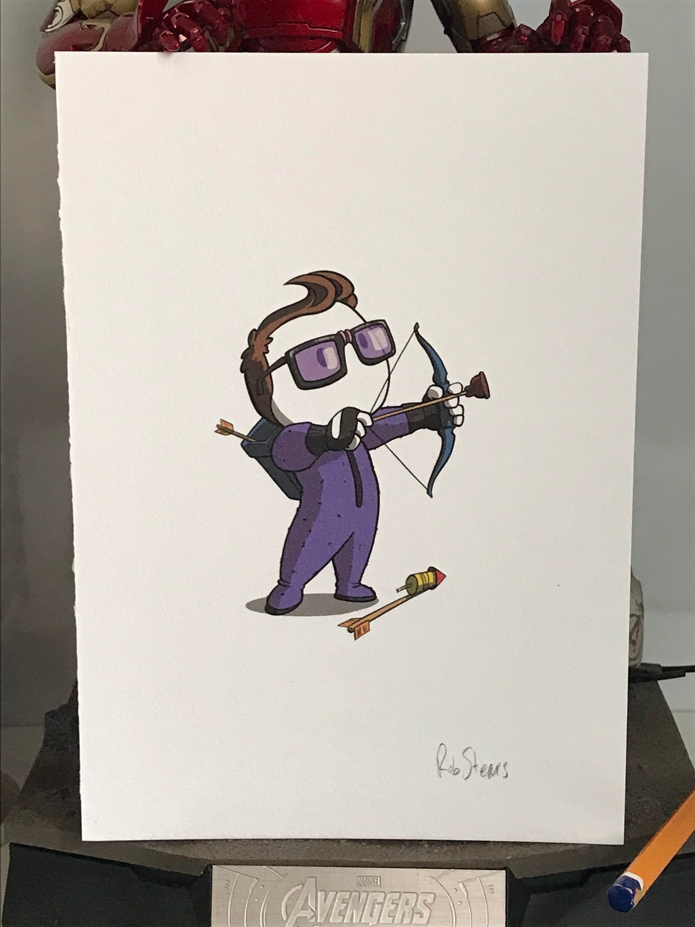 Baby Hawkeye - A5 Size Print - Etsy