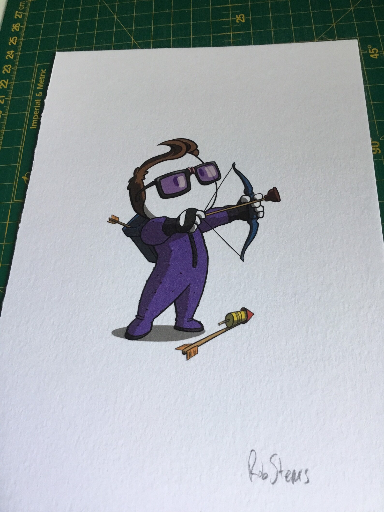 Baby Hawkeye - A5 Size Print - Etsy