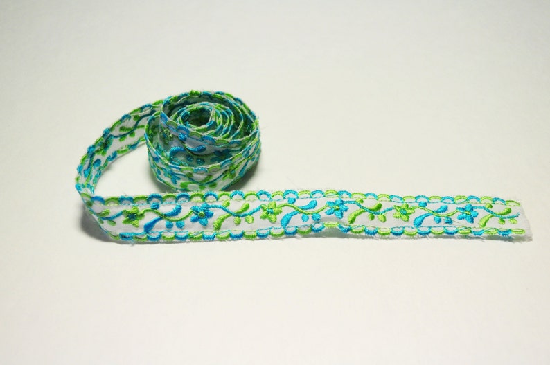 5/8 Inches Wide Multi-color Embroidered Cotton Lace Trim Sold - Etsy