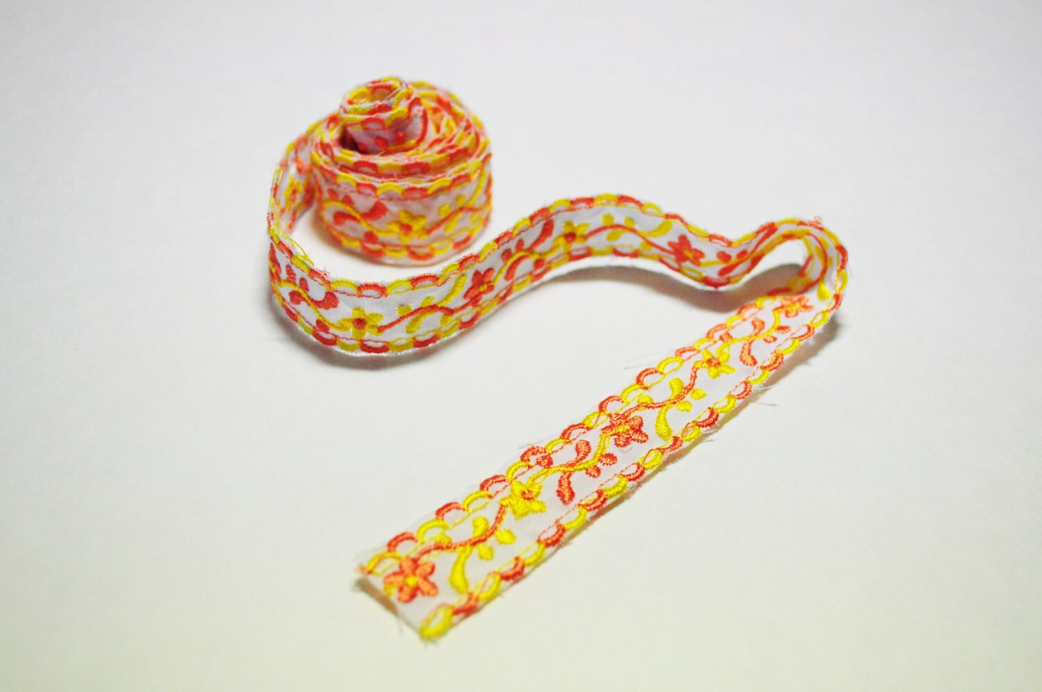 5/8 Inches Wide Multi-color Embroidered Cotton Lace Trim Sold | Etsy