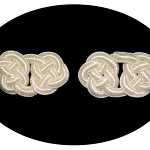 3 Pieces a Unit Black Ivory or White Braided Chinese Frog Decorative ...