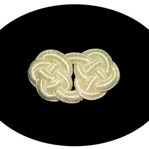 3 Pieces a Unit Black Ivory or White Braided Chinese Frog Decorative ...