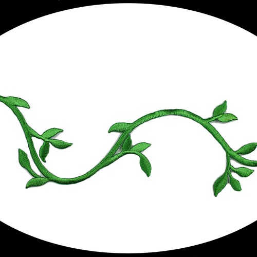 Green Embroidered Plant Stem Vine Patch Iron on Applique DIY - Etsy