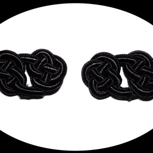 3 Pieces a Unit Black Ivory or White Braided Chinese Frog Decorative ...